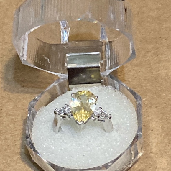 RSC | Jewelry | Stunning Rsc 925 Citrine Teardrop Ring | Poshmark